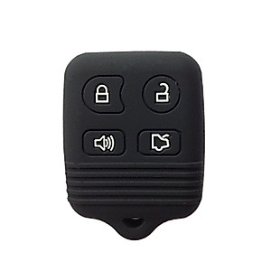 Rpkey Silicone Keyless Entry Remote Control Key Fob Cover Case protector Replacement Fit For Ford Mustang Edge Escape Expedition Explorer Focus Escort Lincoln Mercury CWTWB1U331 black