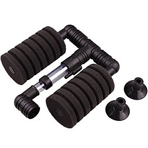 Aquapapa 4X Dual Bio Sponge Filter for Betta Fry Aquarium Fish Tank Up to 30 Gallon ea. (Dual Sponge Filters 4-Pack)