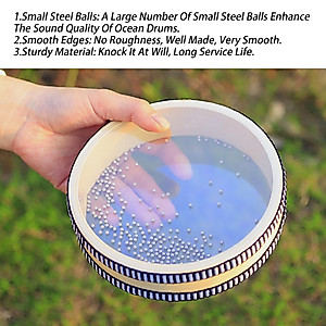 Bstinay Natural Color 10" Wave Bead Ocean Drum Musical Instrument Percussion