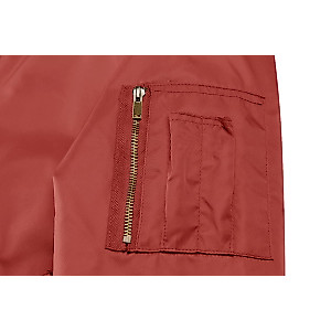 CRYSULLY Men's Tactical Military Cargo Bomber Jacket Softshell Windbreaker Coat Orange Red