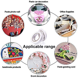 BYUEE 3 Rolls 0.4" x 30 Yards Double Sided Adhesive Sticky Tape for Crafts, Scrapbooking, Photography, Scrapbook Paper, Rubber Stamps, Card Making, Gift Wrapping, DIY, Arts, Office & Home Supplies