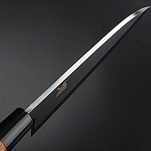 MSY BIGSUNNY 7 inch Deba knife Kitchen Cooking Chef Sushi Knife High Carbon Stainless Steel Blade with Rose wood Handle