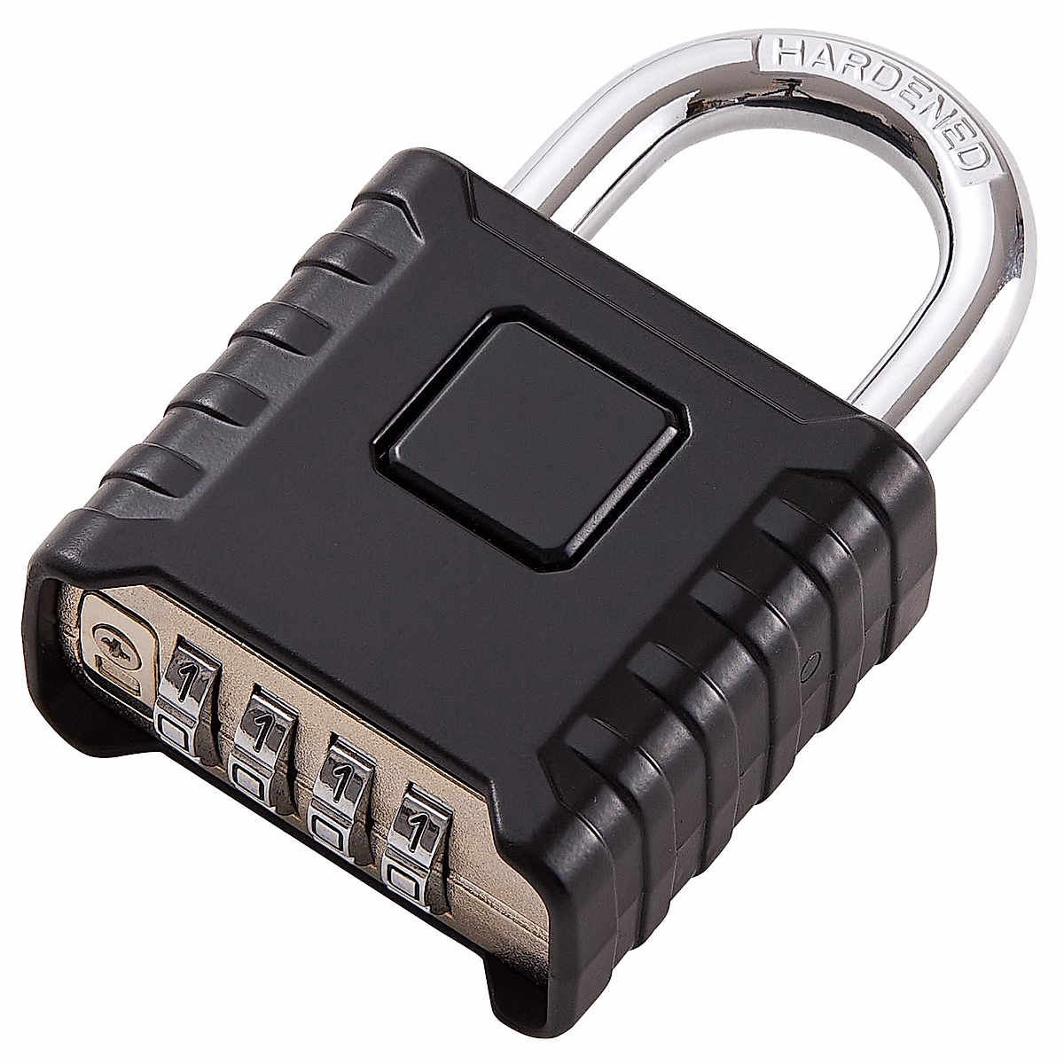 Disecu 4 Digit Combination Lock 2.7 Inch Long Shackle and Outdoor Waterproof Resettable Padlock for Gym Locker, Hasp Cabinet, Gate, Fence, School (Black, Pack of 2)