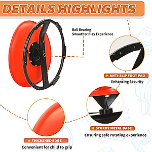 MJKCBD Sensory Spinning Chair for Kids, Autistic Childs Swivel Chair, Sit and Spin Toy, Training Body Coordination, Metal Base Non-Slip Indoor and Outdoor Activity Spins Toys (Round-RED)