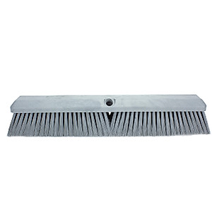 SPARTA 41890EC23 Omni Sweep Plastic Push Broom Head, Heavy Duty, Industrial Broom With Color Code System For Outdoor, Indoor, Garage, Concrete, Patio, Kitchen, Bathroom, 18 Inches, Gray