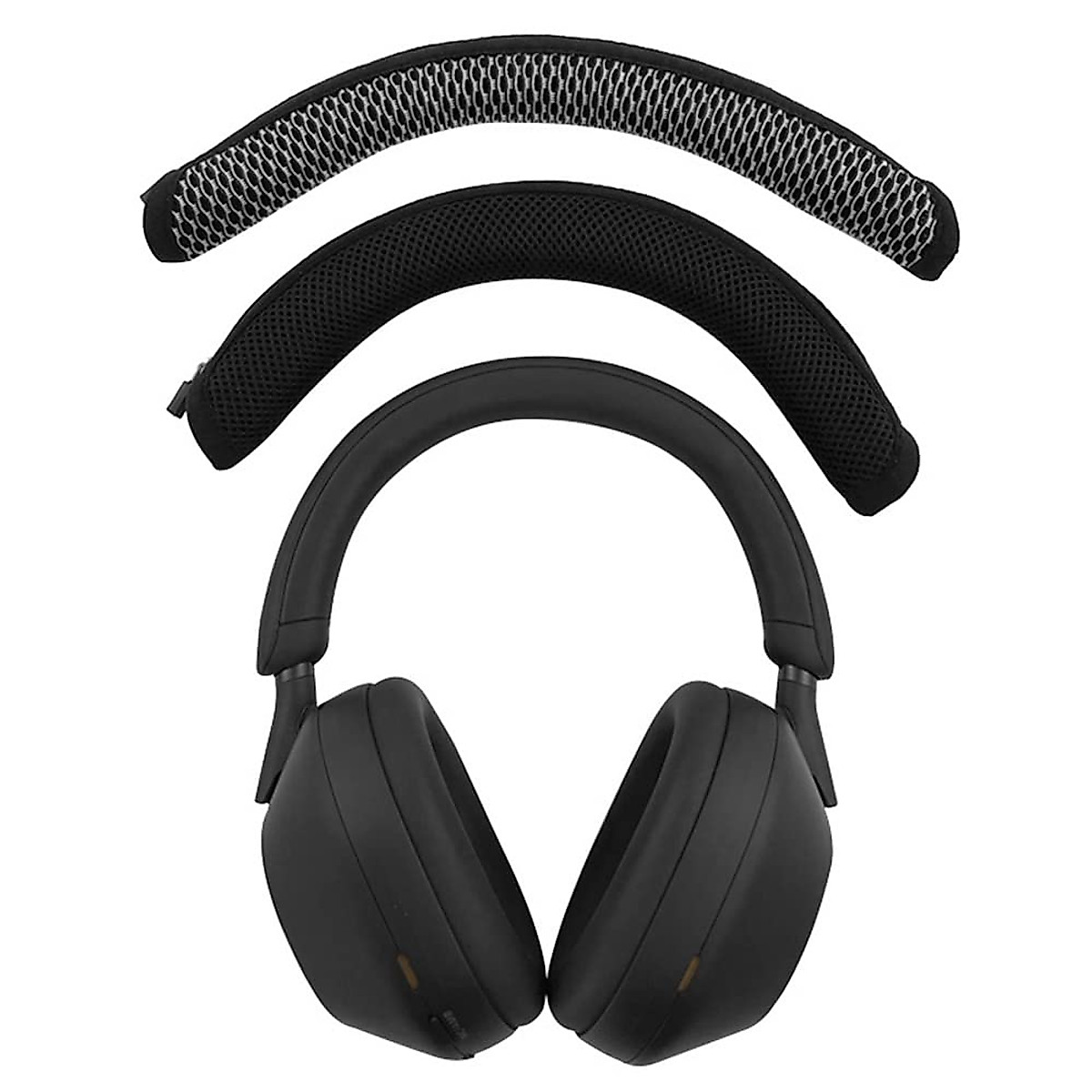 Headband Cover Pad for Sony WH-1000XM5 Headphone, Headset Headband Protector Cushion Replacement with Zipper (Black)