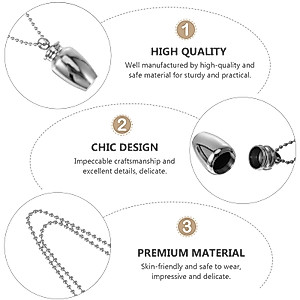 Kisangel Tooth Keepsake Necklace Tooth Fairy Box Baby Teeth Holder Necklace Kids Tooth Box Keepsake Deciduous Souvenir Box First Lost Teeth Hair Holder