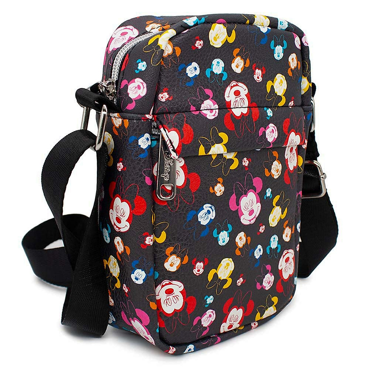 Buckle Down Disney Bag, Cross Body, Minnie Mouse Expressions Scattered, Multi Color, Vegan Leather