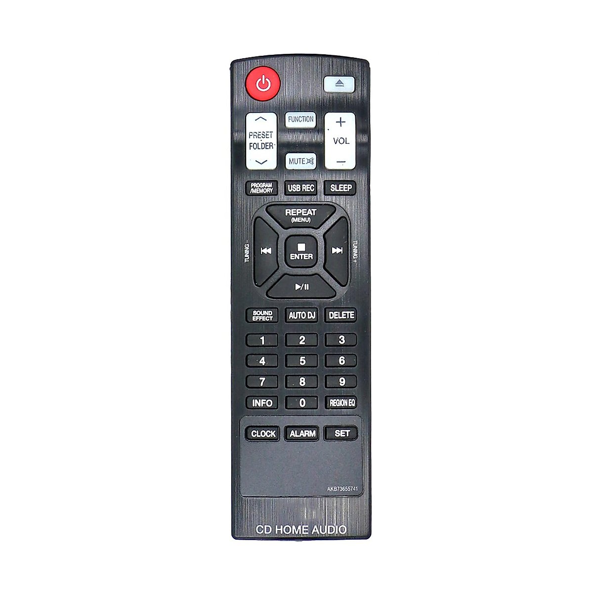 AKB73655741 Replacement Remote fit for LG Home Audio Mini Hi-Fi System CM4350 CM4550 CMS4350F CMS4550F CMS4550W CM4330 CM4430 CM4530 CM4630 CMS4330F CMS4530F CMS4530W CMS4630F