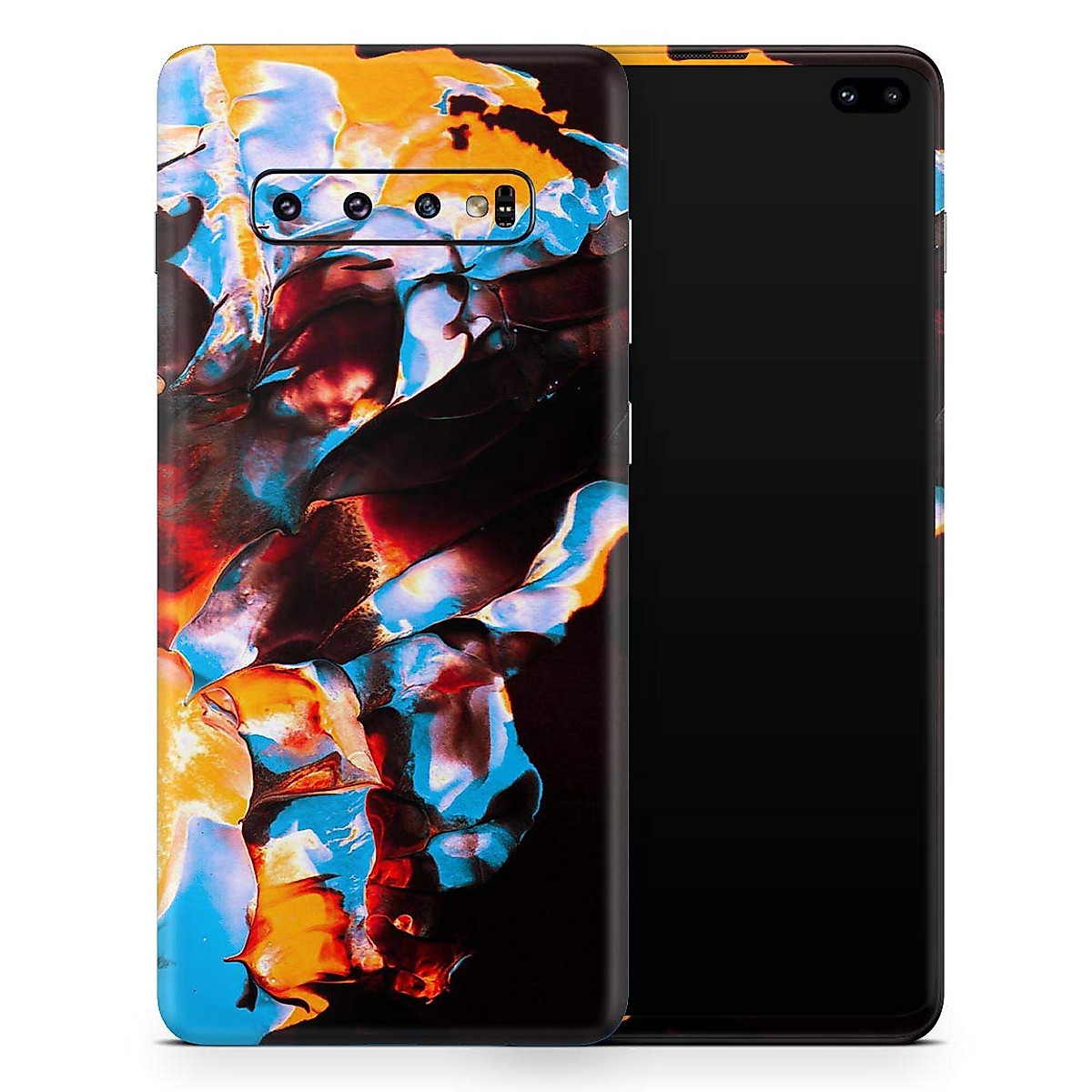 DesignSkinz Liquid Abstract Paint V34 Protective Vinyl Decal Wrap Skin Cover Compatible with The Samsung Galaxy S20 (Screen Trim & Back Glass Skin)