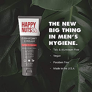 Happy Nuts Bundle - One tube of Happy Nuts Sweat Defense and Odor Control - Comfort Cream Lotion for Men and One Bar of Happy Nuts Man Slab Bar Soap - Natural Men's Bar Soap for Men with Cedarwood