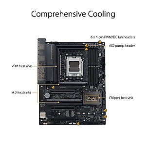ASUS ProArt B650-CREATOR AMD B650 AM5 Ryzen™ Desktop 9000 8000 and 7000 ATX motherboard, 12+2 power stages (60A), PCIe® 5.0 ready, DDR5, 2.5Gb & 1Gb LAN, USB-C DisplayPort™, 3x M.2 slot, USB4® support