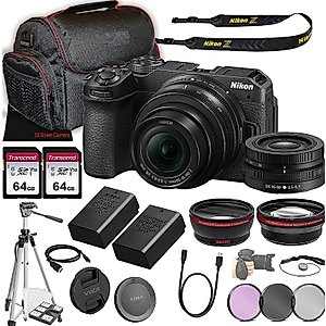 Nikon Z30 Mirrorless Camera w/NIKKOR Z DX 16-50mm f/3.5-6.3 VR Lens + 128GB Memory + Case + Tripod + 3 Piece Filter Kit + More (30pc Bundle)