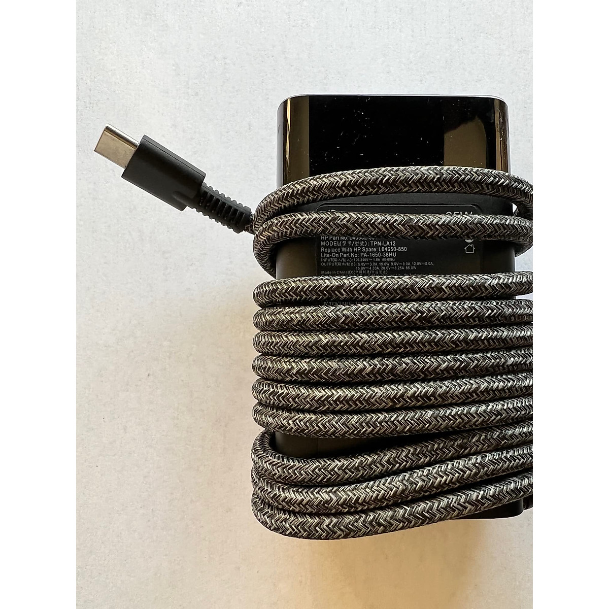 New Replacement HP 65W USB C AC Adapter for HP Spectre 13 x360 2019 13-AP Folio 13-ak0000 Elite x2 1013 G3, Comaptible P/N: L04540-001, L04650-850, PA-1650-38HT, TPN-LA12