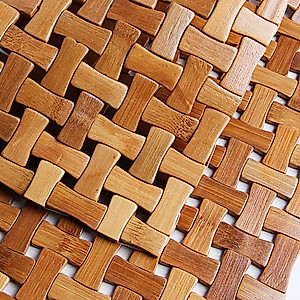 Muellery Cooling Natural Bamboo Seat Pad Chair Car Seat Summer Breathable 17.4in(44cm) TPYU59991