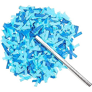 Blue Confetti Wand for Boy Gender Reveal Party (0.75 x 13.8 Inches, 12 Pack)