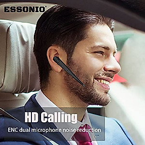 ESSONIO Headphones Bluetooth earpiece Wireless Headphones with mic Cell Phone Noise canceling earpiece Hands-Free Headset Bluetooth Headset for Cell Phones