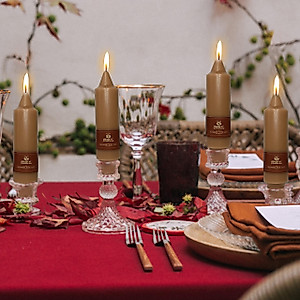 4 PCS Short Taper Candles Brown Candle Tapers Candle Sticks 5 inch for Dinner Household Wedding Party Home Décor Candles