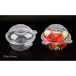 Yosoo Cupcake Containers 100Pcs Transparent PP Cups Single Muffin Cup Boxes Cakes Holder Patty Container Baking Carriers Single Cup Size 10 x 8cm / 3.94 x 3.15inch