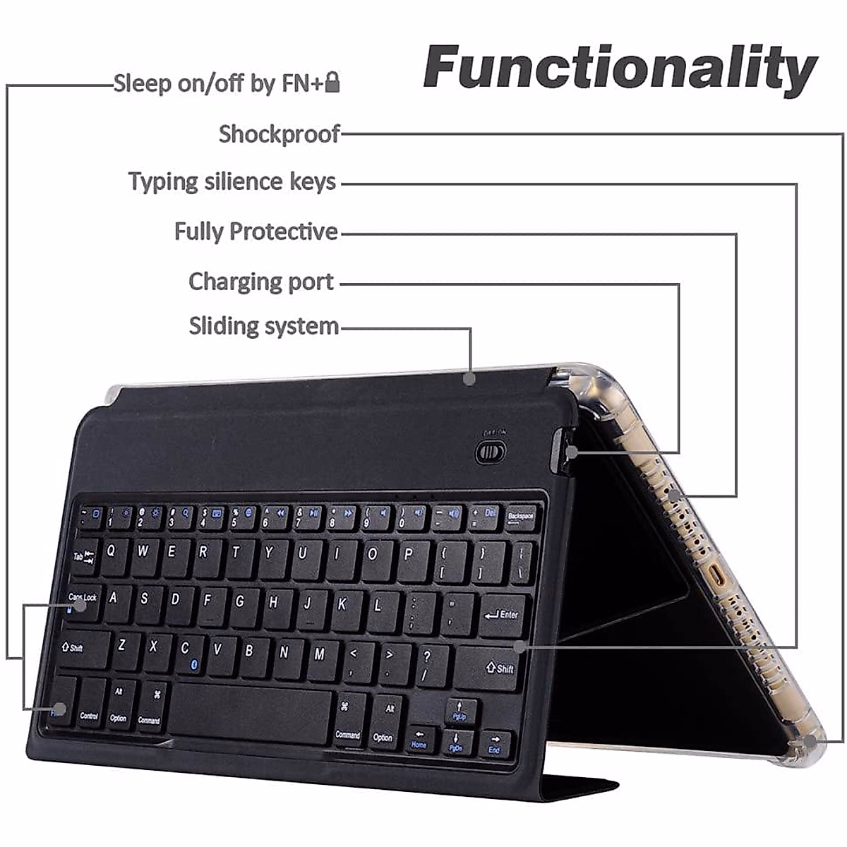 valkit 2017/2015- Smart Keyboard Folio for iPad Pro 1st & 2nd Gen, 12.9 InchKeyboard Case with Pencil Holder