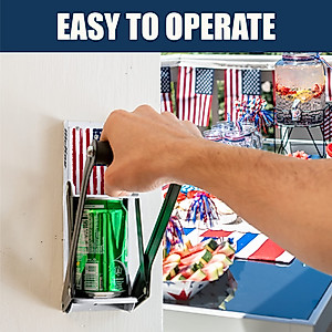 Mckay 16oz Metal Can Crusher, Heavy-Duty Wall-Mounted Smasher for Aluminum Seltzer, Soda, Beer Cans and Bottles for Recycling, Gadgets for Home (American Flag)
