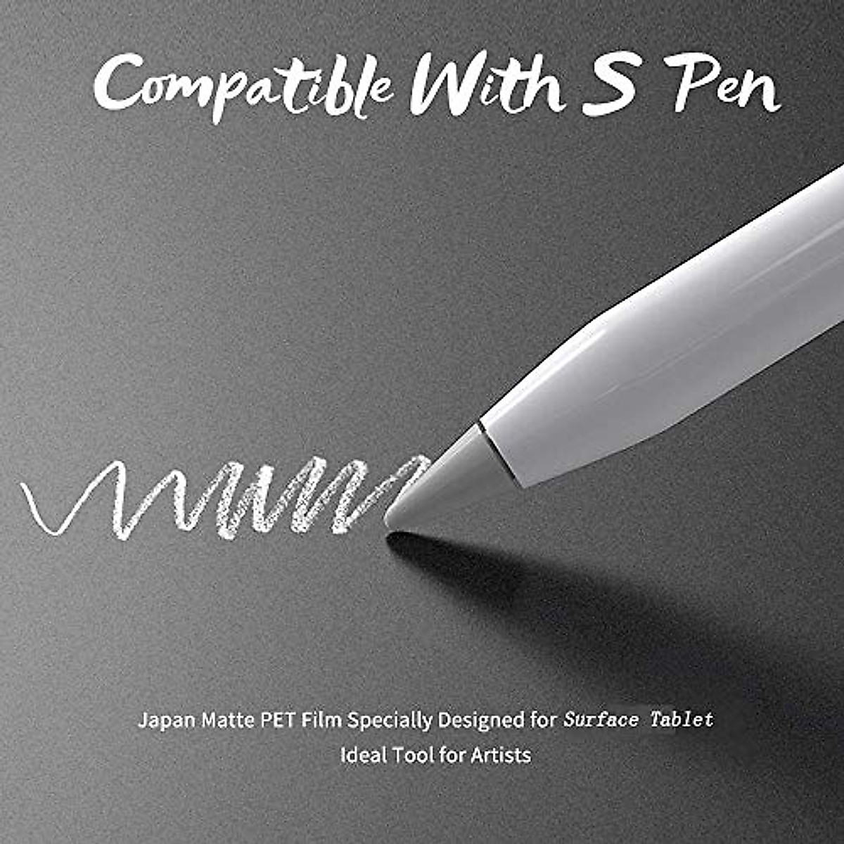 Junfire Paperfeel Screen Protector for Microsoft Surface, Anti Glare Like Paper Screen Film, Compatible with Touch Pencil