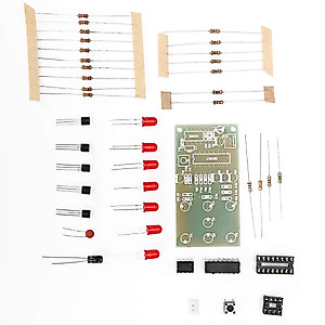 Electronic Dice Kit, Circuit Electronic Dice, Metal 7 LEDs 4.5~5V for Fun Electronic Production Set Replace Real Dice