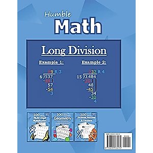 Humble Math - 100 Days of Long Division: Ages 10-13: Dividing Large Numbers with Answer Key - With and Without Remainders - Reproducible Pages - Long ... Practice Workbook - Advanced Drill Exercises