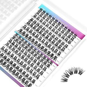 LANKIZ DIY lash Extensions Wispy, Lash Clusters Individual Lash Extensions,168 Clusters C+ D Mix Curl, Soft & Lightweight 10-16mm Mix Resuale Wide Band+Mix Style Cluster Lashes (Classic C/D)
