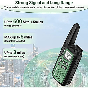 Baofeng MP25 Walkie Talkies Long Range for Adults 22 Channel FRS Walky Talky Rechargeable Handheld Two Way Radios with Flashlight(Not Include Battery)
