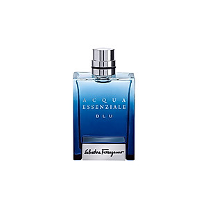 Salvatore Ferragamo Acqua Essenziale Blu Eau de Toilette Spray for Men, 3.4 Ounce