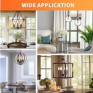 ALAMPEVER Chandelier Light Bulbs,E12 Candelabra Bulb 60 Watt,E12 LED Bulb 2700K Soft White,Candle Light Bulbs 12 Pack