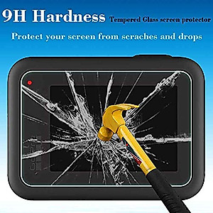 ULBTER GoPro Hero8 Screen Protector for GoPro Hero 8 Black Action Camera + Lens Screen Protector+Lens Cap Cover,9H Hardness Tempered Glass Saver,Anti-Scrach Anti-Fingerprint Anti-Bubble [2+6 Pack]