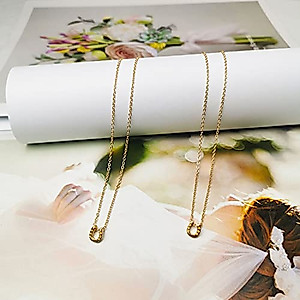 LUSENME Best Friend Necklaces for 2 Good Luck Elephant Necklace Horseshoe Necklace for Women Girls BFF (Gold Horseshoe)