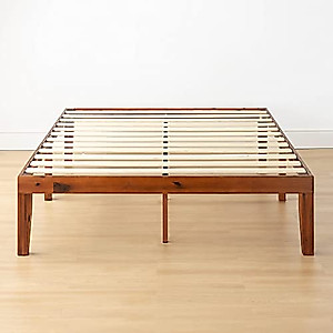 Mellow Naturalista Classic 16 Inch Solid Wood Bed, Cherry Platform, Queen