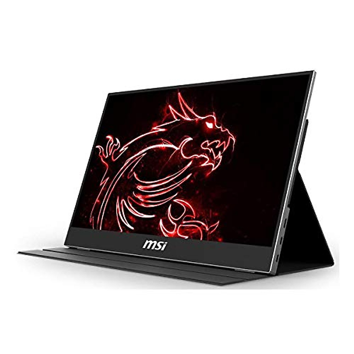 MSI Frameless Bezel Glass Surface 1920 X 1080 USB/HDMI Smart Cover Included IPS Portable Monitor (Optix MAG161V),Black