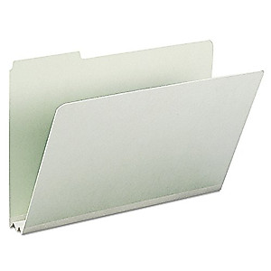 Smead Pressboard File Folder, 1/3-Cut Tab, 2" Expansion, Legal Size, Gray/Green, 25 per Box (18234)