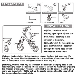 67i 3 in 1 Tricycle for 1-3 Year Old Toddler Bike Kids Tricycles for 1-3 Year olds Toddler Tricycle Kids Trikes Adjustable Seat and Removable Pedal Baby Balance Bike Boys Girls (Blue)