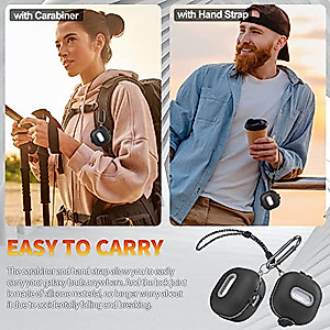 [Upgrade Lock] Case for Galaxy Buds 2 Pro/Galaxy Buds Pro/Galaxy Buds 2 /Galaxy Buds Live, Armor Cover Case Compatible with Samsung Earbuds Shockproof Protective with Lanyard Keychain (Black)