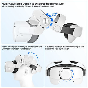 SARLAR Head Strap Accessories Compatible with Meta Quest 2