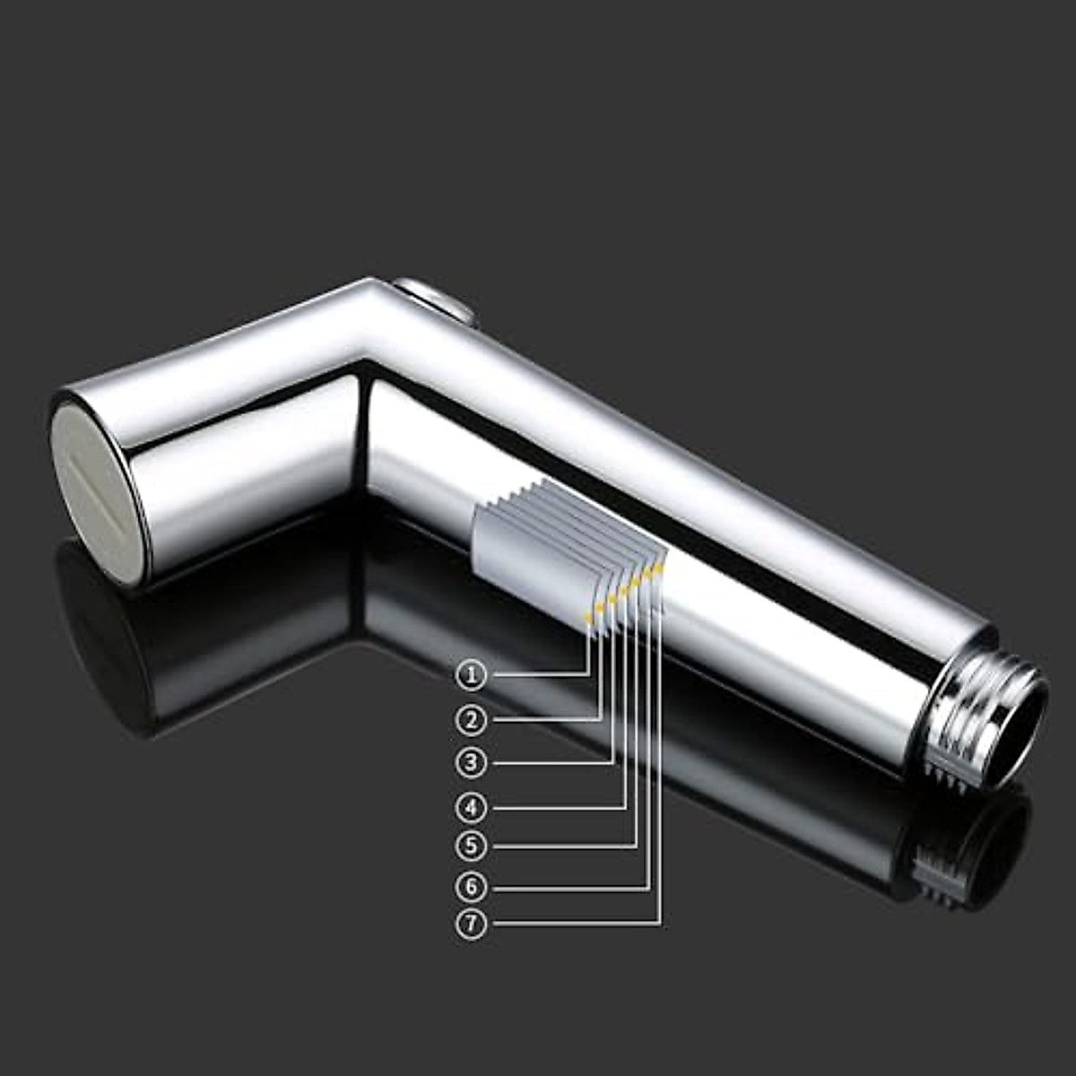 Toilet Bidet Kit - Handheld Bidet Sprayer - Chrome Toilet Shower Head with Hose and Holder Wall Mounted Toilet Shower Kit, for Personal Hygiene, Toilet Cleaning,A