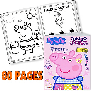 Coloring and Activity Set - Bundle Includes Peppa Pig Coloring Book, Peppa Pig Stickers, and 2-Sided Door Hanger (Peppa Coloring Book & Stickers)
