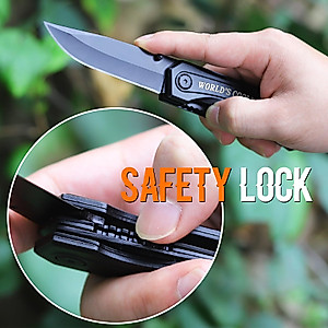 ONEAGE Fathers Day Gift for Dad Husband - 'World's Coolest Dad' Pocket Knife - Dad Gifts from Daughter & Son,Unique Birthday & Dad's Gift Idea,Gifts for Dad,Best Dad Gifts.