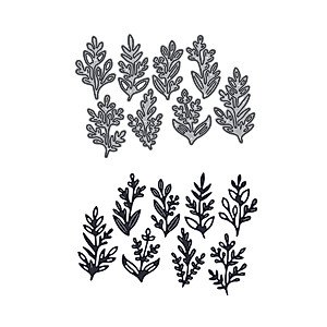 hinana 8pcs/Set Leaves Metal Die Cuts,Various Leaves Plant Flower Leaf Cutting Dies Cut Stencils for DIY Scrapbooking Album Decorative Embossing Paper Dies Card Making