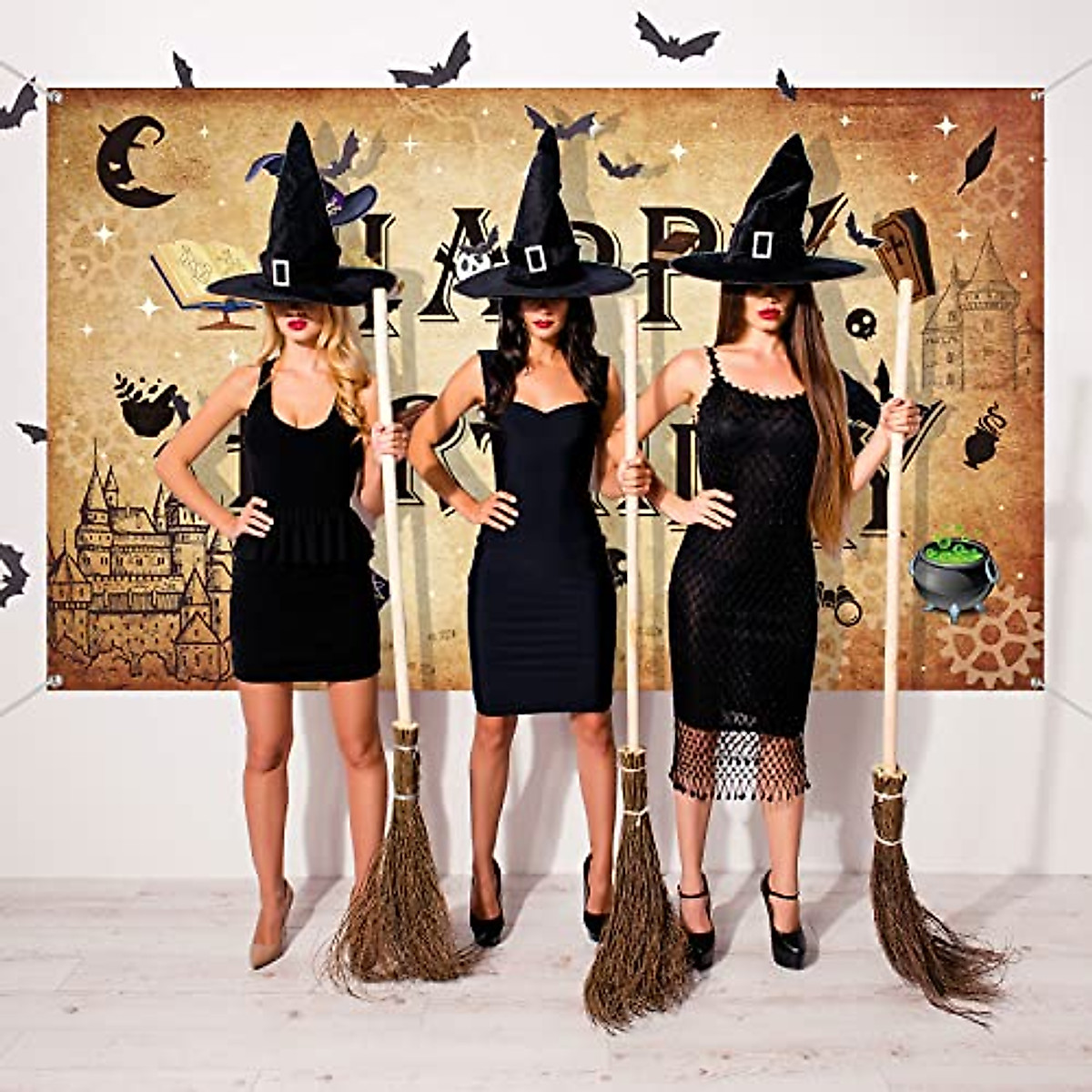 Wizard Birthday Party Supplies Wizard Backdrop Banners Birthday Background Magical Wizard Banner Welcome Sign for Boys Girls Photography Birthday Photo Booth Wizard Wall Decor 6 x 3.6 Feet (Train)