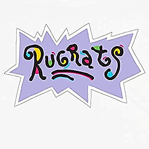 Nickelodeon Mens Long Sleeve Shirt - #TBT Mens 1990's Clothing - Rugrats, Hey Arnold, Ren and Stimpy (White, X-Large)