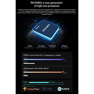 Firefly ROC-RK3588S-PC 8K AI Rockchip RK3588S Single Board Computer 8GB RAM LPDDR4 &64GB eMMC Storage Support Android 12.0 & Linux for AIoT Cloud Server