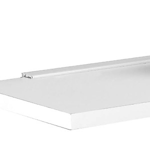 Knape & Vogt John Sterling 0117-48WT 48-Inch Shelf Ledge for 5/8-Inch Shelves, White