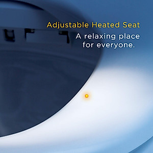 BioBidet Ultimate BB-600 Bidet Toilet Seat, adjustable Heated Seat and Freshwater, Dual Nozzle Sprayer, Posterior Feminine Wash, Round