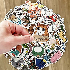 300Pcs Animal Stickers Pack, Cute Waterproof Vinyl Stickers for Water Bottle, Skateboard Stickers for Teens, Srapbook, Notebook, Laptop, Luggage, Phone Case, Adults Gifts, Cute Aesthetic Stickers